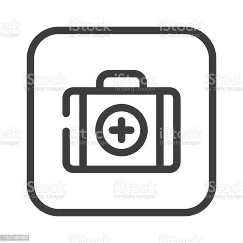응급 처치 키트 블랙 라인 아이콘입니다 공용 탐색 웹 페이지 모바일 앱 프로모션에 대한 픽토그램 Ui Ux Gui 디자인 요소입니다 편집 가능한 스트로크입니다 가방에 대한