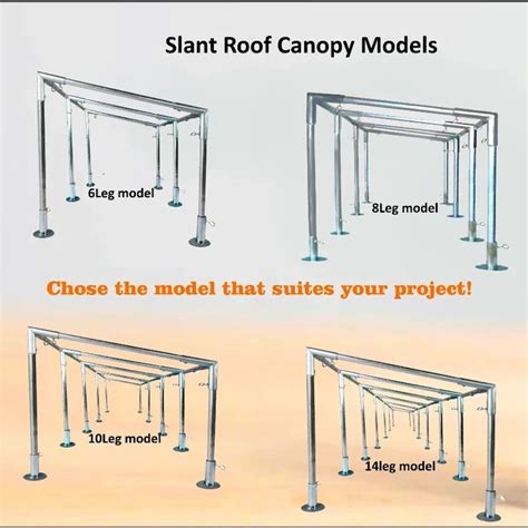 Slant Roof Canopy Brackets Kit With Eye Bolt Odcdeals Tarp Poles Carport Kits Diy Driveway