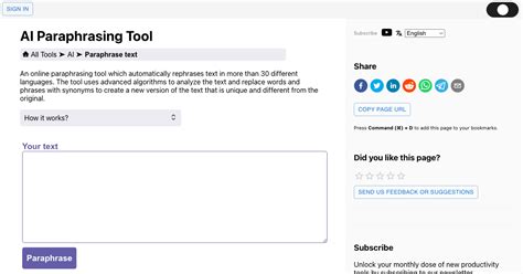 Paraphrasing Tool For Any Text 30 Languages
