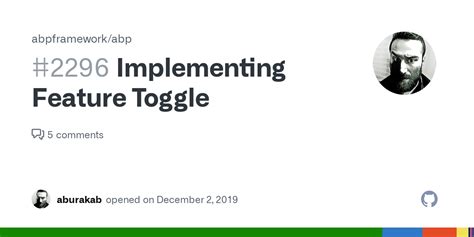 Implementing Feature Toggle Issue Abpframework Abp Github