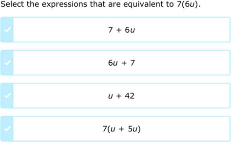 IXL Identify Equivalent Expressions Year Maths Practice