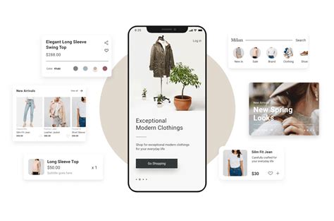 Milan Fashion App UI Kit Interface Market Design Case App Ui Design Ui Ux Design
