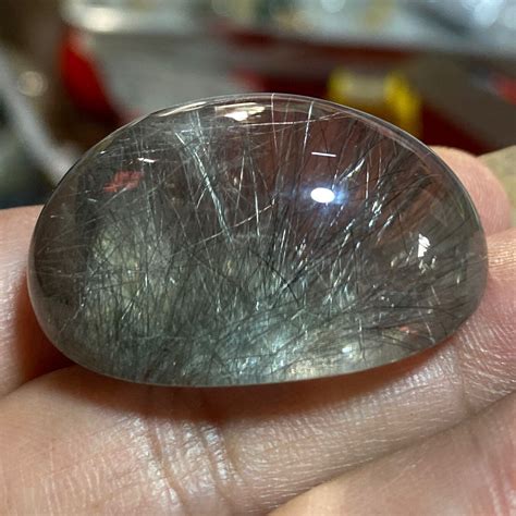 แก้วโป่งข่าม แก้วขนเหล็ก ใหมเงิน ขนาด3 4 ️2 3 มม เส้นขนดกทึบหนาแน่น เข้มขลังดุดัน แก้วบ่อหลวง