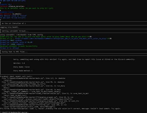 Bug Code 1 Reason Probably The Aid Value Isnt Correct Message Couldnt Load Speech Try