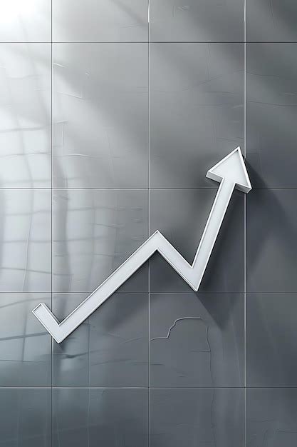 A Graph With A Arrow Pointing Up And A White Arrow Pointing Up Premium Ai Generated Image