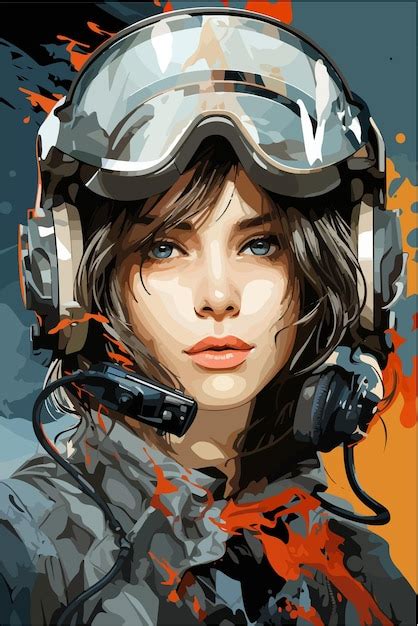 premium vector anime digital girl vector illustration