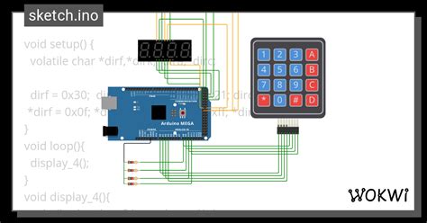 Press 4 Digits And Display That Number Wokwi Esp32 Stm32 Arduino
