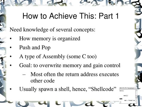 Shellcode Cosc 480 Presentation Alison Buben Ppt Download