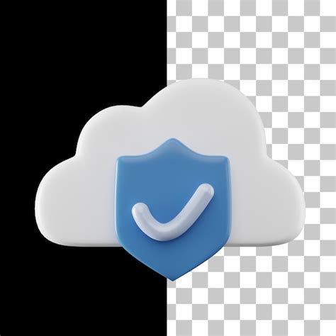 Premium Psd Cloud Security 3d Icon