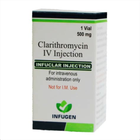Liquid 500mg Clarithromycin Iv Injection At Best Price In Mumbai Infugen Life Sciences Private