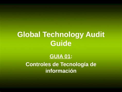PPT GTAG Global Technology Audit Guide DOKUMEN TIPS