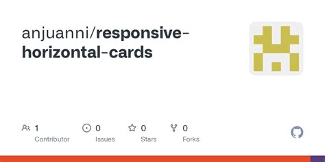 GitHub Anjuanni Responsive Horizontal Cards
