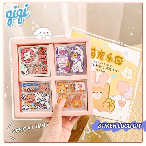 Jual Stiker Lucu Diy Sticker Kartun Stiker Pet Tahan Air Stiker Kotak Hadiah Lucu Cangkir Air