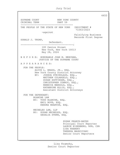 Transcript Of Trump Manhattan Trial May 28 2024 The New York Times
