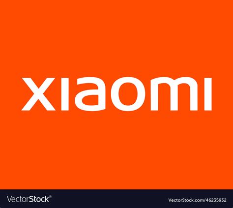 Xiaomi Brand Logo Phone Symbol White Name Design Vector Image