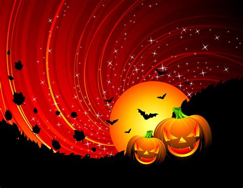 Vector Illustration On A Halloween Theme With Pumpkins 357668 Vector
