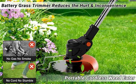 Electric Weed Eater Battery Powered 21v 40ah Cordless