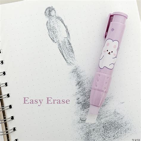 Wrapables Bear And Bunny Clickable Push Button Erasers Retractable