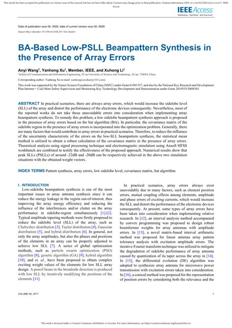 Pdf Ba Based Low Psll Beampattern Synthesis In The Presence Of Array