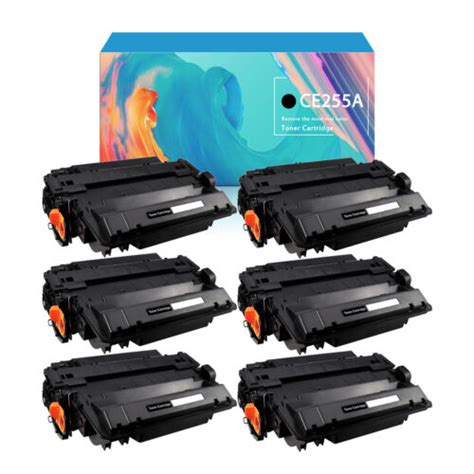 6PK Black Toner Cartridge for HP CE255A 255A LaserJet Pro 500 MFP ...