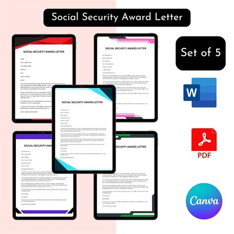 Social Security Award Letter Sample With Examples [word]