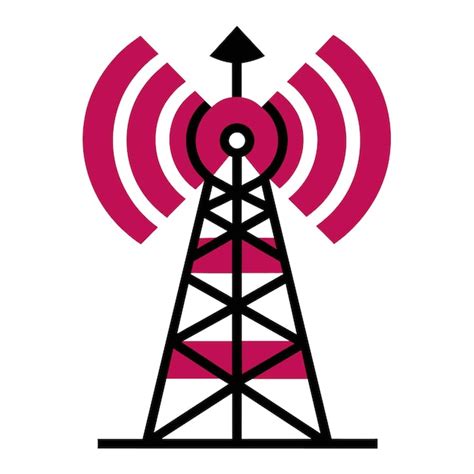 Cloud Computing Network Icon Antenna Image Premium AI Generated Vector