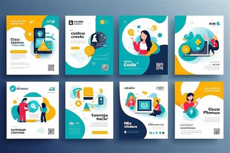 Premium Photo Online Course Class Social Media Post Template Design Vector