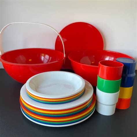 Plastic Dinnerware Etsy