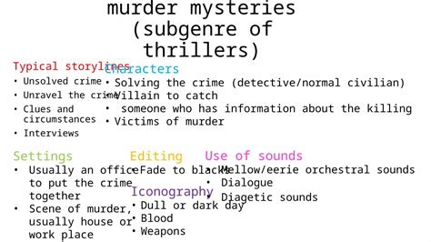Pptx Murder Mystery Codes And Conventions Dokumen Tips