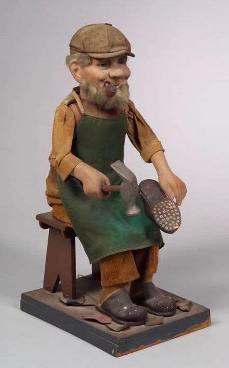 Storefront Nodding Cobbler Automaton Auction Number 2345 Antique
