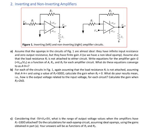 Solved Inverting And Non Inverting Amplifiersa ﻿assume That