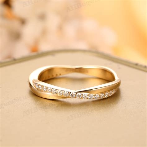 Brilliant 14k Solid White Gold Ringmoissanite Accents Wedding Band For