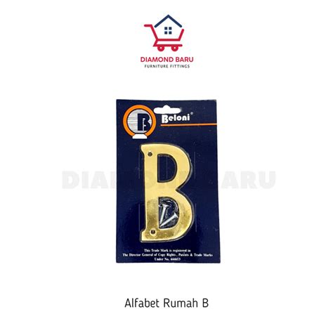 Jual Abjad Alfabet Nomor Rumah Gold Minimalis A Z N Kota
