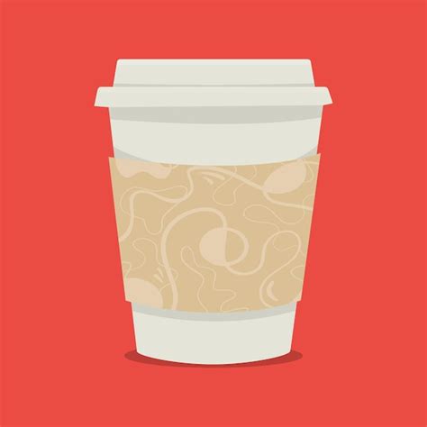 갈 커피 컵 프리미엄 벡터