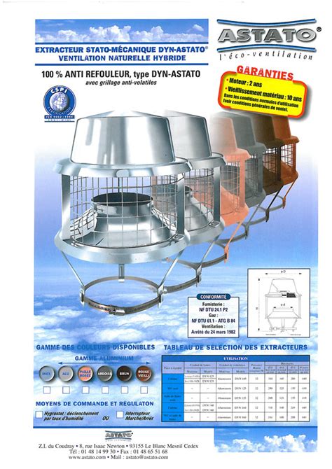 Дефлектор динамический DYN производства ASTATO, Франция