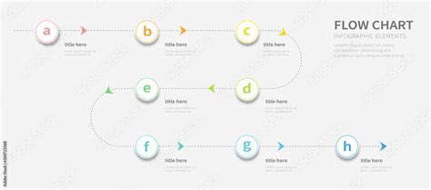 Dotted Line Flow Chart Infographics Stock Vector Adobe Stock