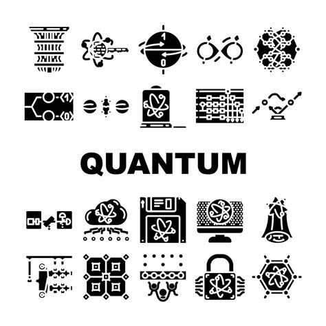 Quantum Technology Data Network Icons Set 44795552 Vector Art At Vecteezy