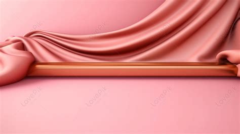놀라운 3d 렌더링 완벽하게 우아한 모습을 위한 핑크 패브릭과 골드 메탈 프레임이 있는 파란색 배경 놀라 배경 골드 핑크 배경 우아 배경 이미지 Hd 놀라 골드