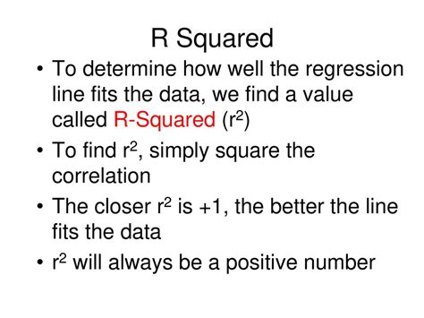 R = R Squared - ppt download