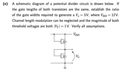 A Schematic Diagram Of A Potential Divider Circuit Is Shown Below If