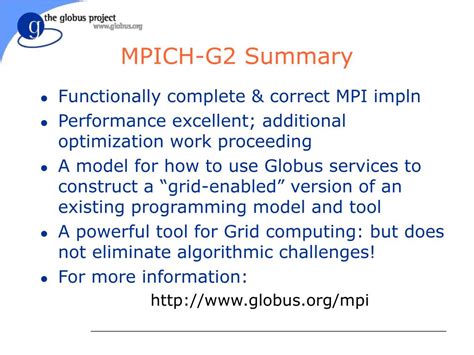 ppt mpich g2 a grid enabled mpi powerpoint presentation free