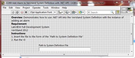 add alarm to veristand system definition with api ni community