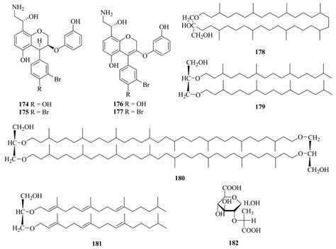 The Chemical Structures Of Compounds 174 182 3 3 5 Methanococcus Download Scientific