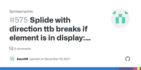 Splide With Direction Ttb Breaks If Element Is In Display None