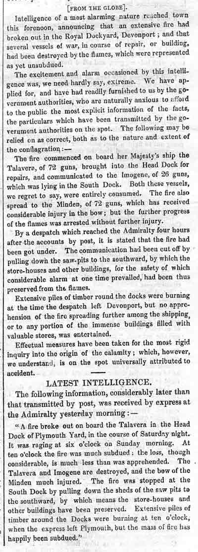 Dockyard Fire 1840