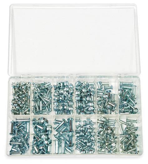 Steel Zinc Plated Sex Bolt Assortment 2yar8z4403 Kit Grainger