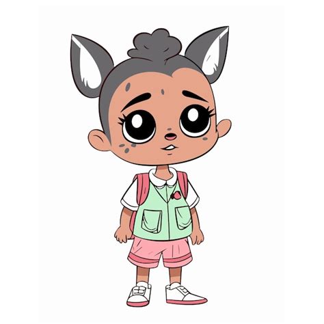 Premium Vector Cartoon Cat Girl