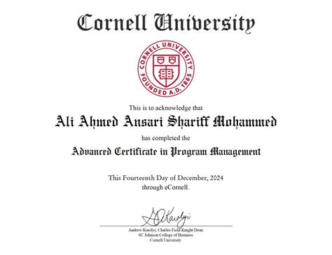 Shariff Mohammed On Linkedin Advancedcertificateinprogrammanagement