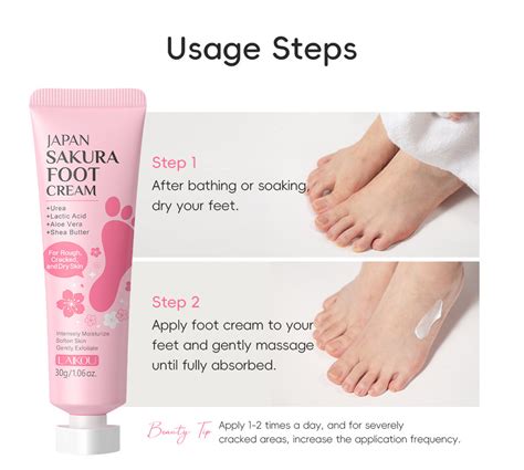 Laikou Japan Sakura Foot Cream For Dry Rough Cracked Feet And Heels Deep
