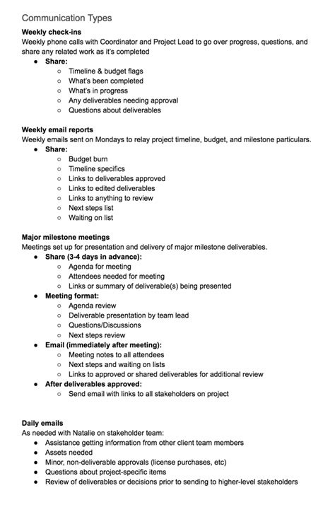 How To Create A Project Communication Plan Easy Template Examples Artofit